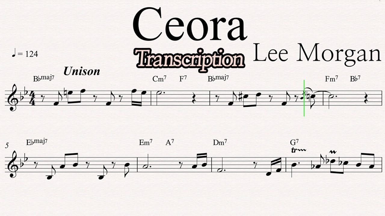 Ceora - Lee Morgan (Transcription) - YouTube