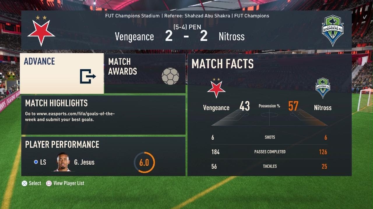 FIFA 23_20221118 FUT Playoff - Vengeance vs Nitross - YouTube