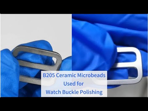 Titanium alloy watch buckle polishing - B205 ceramic microspheres - YouTube
