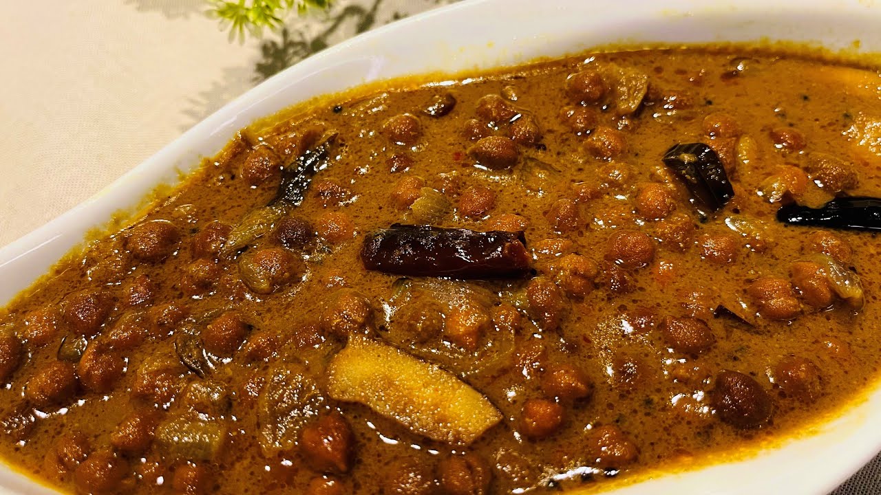 വറുത്തരച്ച കടല കറി || Varutharacha Kadala Curry || Black Chickpeas ...