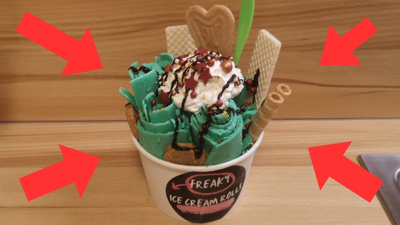 ASMR - Monster Energy - Freaky Ice Cream Rolls -30°C , delicious ...