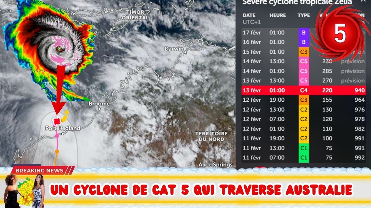 🌀⛈ UN CYCLONE DE CAT 5 QUI TRAVERSE AUSTRALIE ⛈ 🌀 - YouTube
