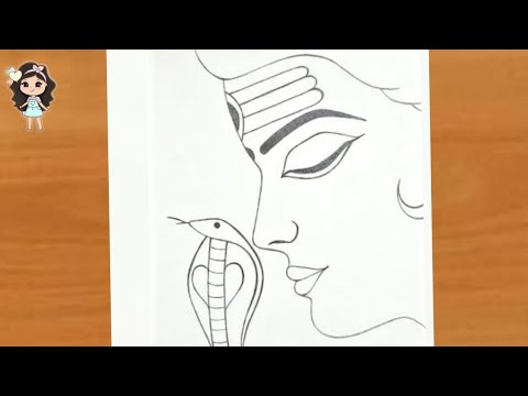 Easy face drawing of God Bholenath| God Bholenath drawing step by step ...