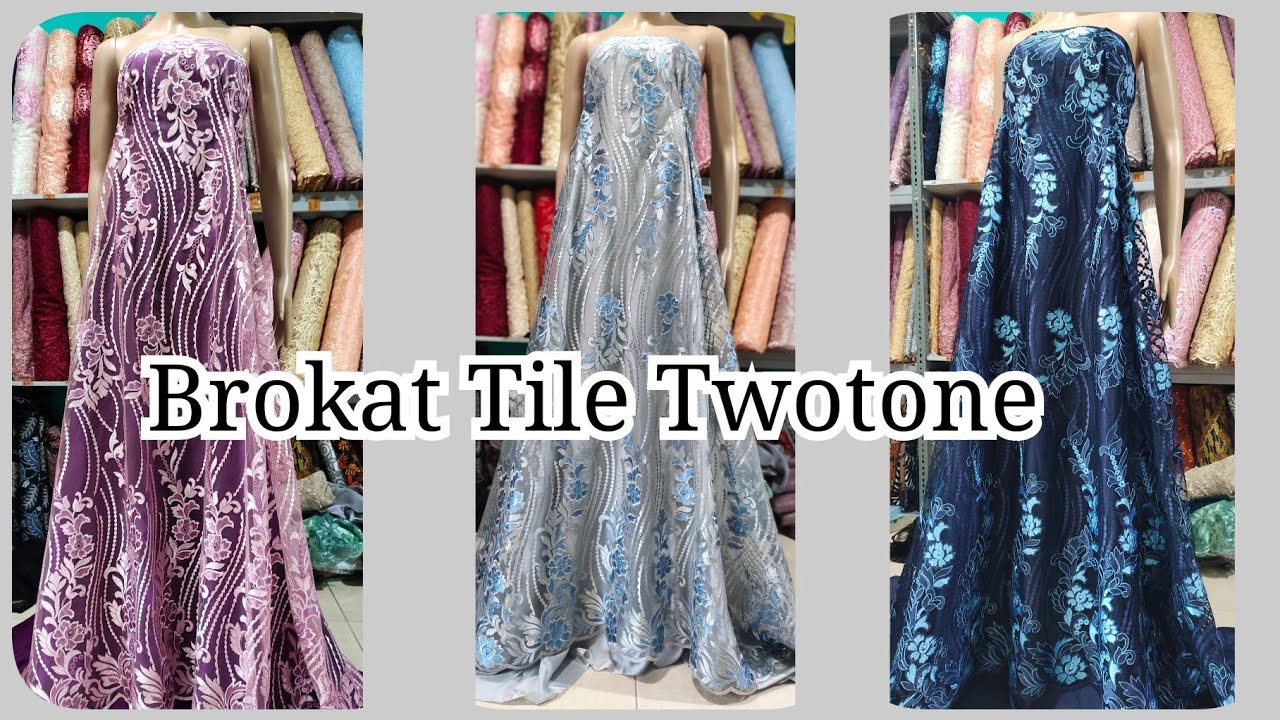 Brokat Tile twotone motif bunga rambat - YouTube