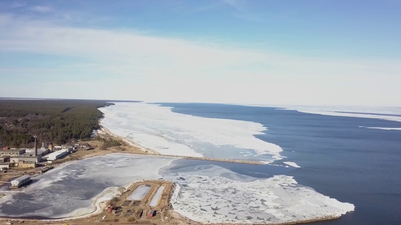 Frozen Baltic Sea Drone Shot in Engure, Latvia - March, 2018 - YouTube