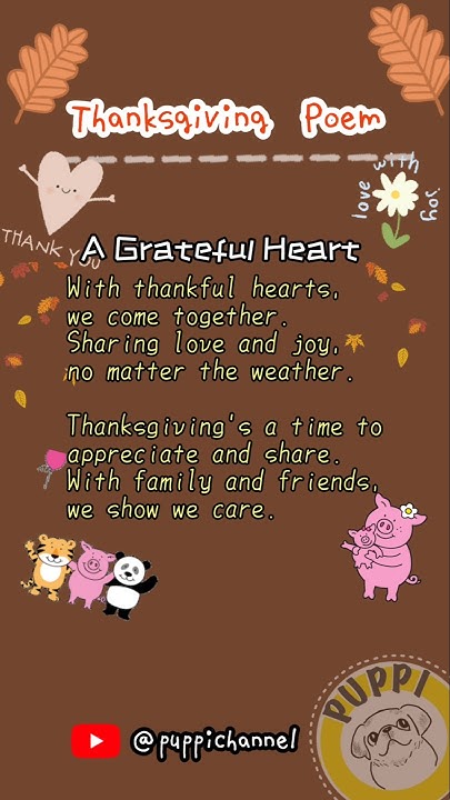 Thanksgiving poem |a Grateful Heart #thanksgiving #poem #chant #rhymes ...
