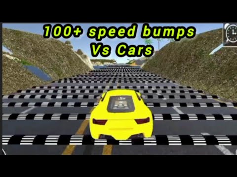Cars Vs 100+ speed bumps | car simulator | mod play 1 🟢 - YouTube
