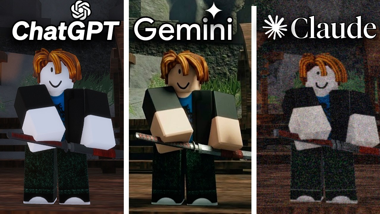 Gemini vs Claude vs ChatGPT Crean un juego de roblox - YouTube
