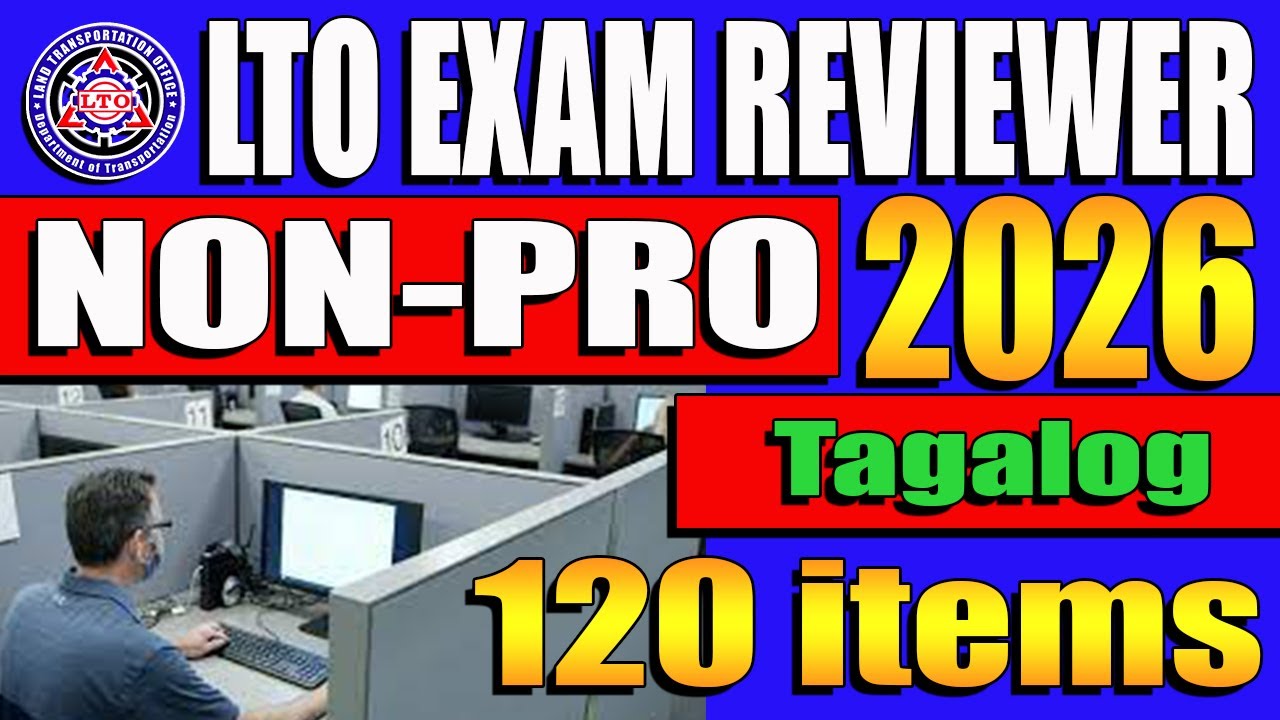 LTO EXAM REVIEWER 2026 NON PROFESSIONAL DRIVERS LICENSE TAGALOG - YouTube