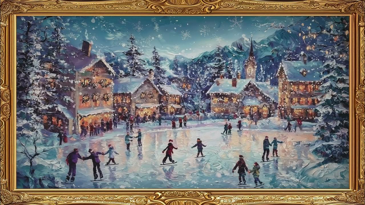 Classic Christmas Frame TV Art Vintage Train Screensaver Framed 4K HD ...