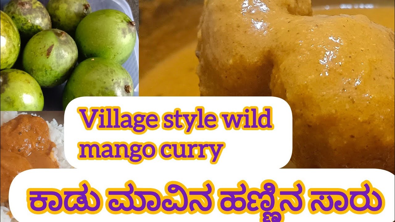 Village style wild mango curry recipe (ಕಾಡು ಮಾವಿನ ಹಣ್ಣಿನ ಸಾರು) - YouTube