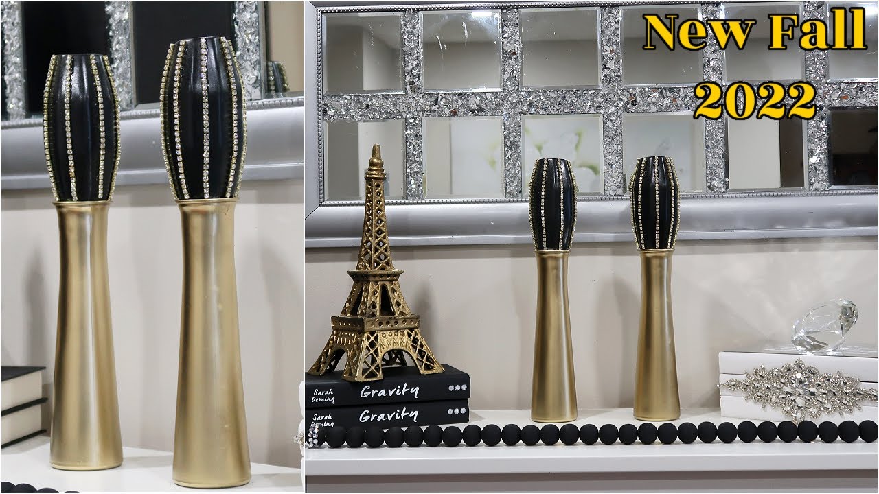 DOLLAR TREE DIY GOLD & BLACK FALL DECOR /GLAM ELEGANT LIVING SOCIETY ...