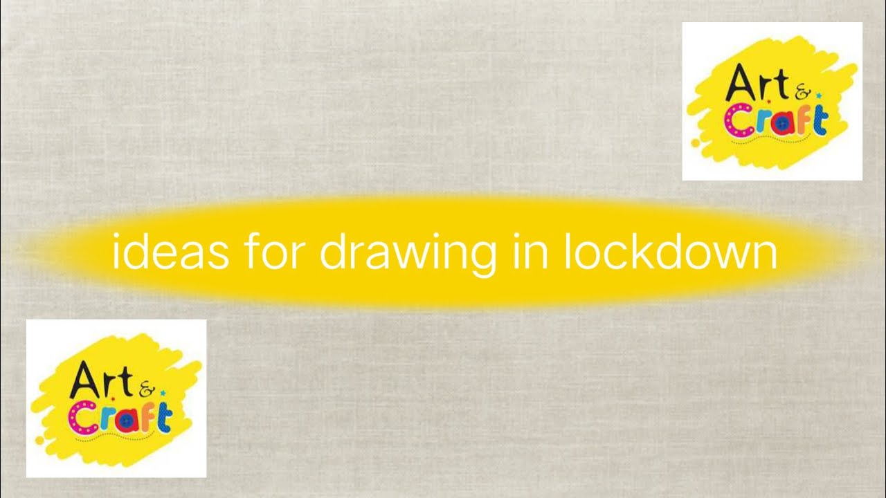 Ideas for drawing in lockdown - YouTube