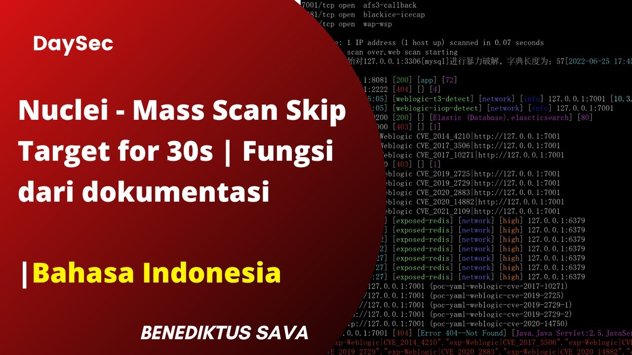 Nuclei | Mass scan - Skip target for 30s | #thicalhackingindonesia ...