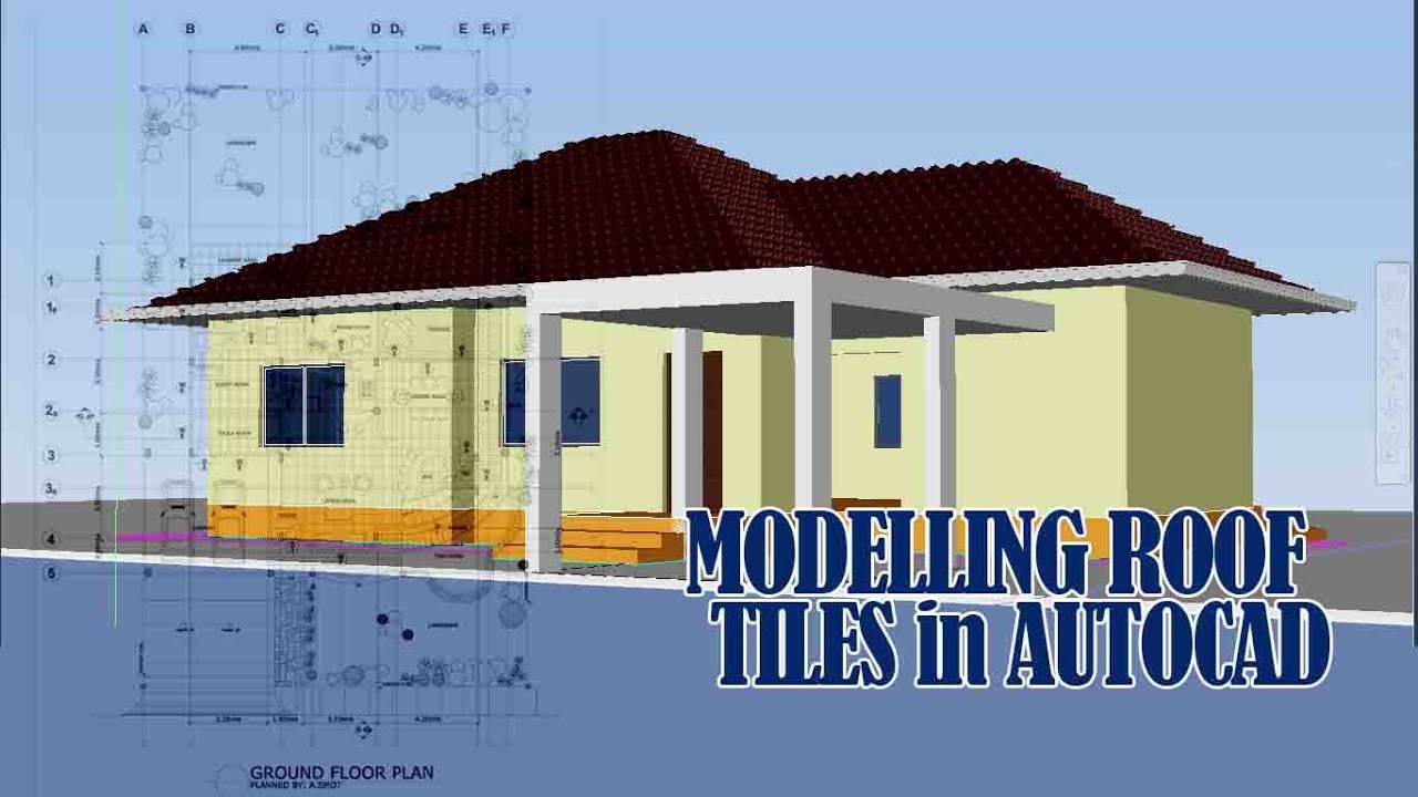 MODELLING ROOF TILES IN AUTOCAD - YouTube