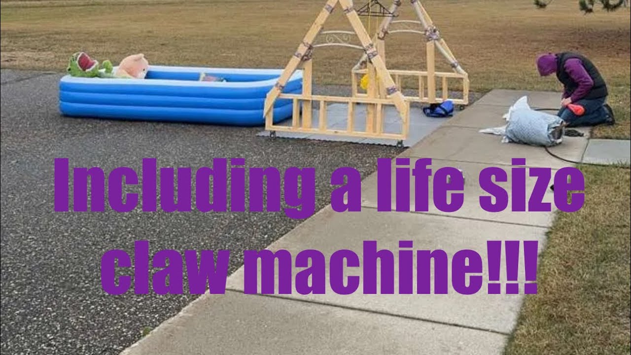 Arcade party featuring a homemade life size human claw machine. - YouTube