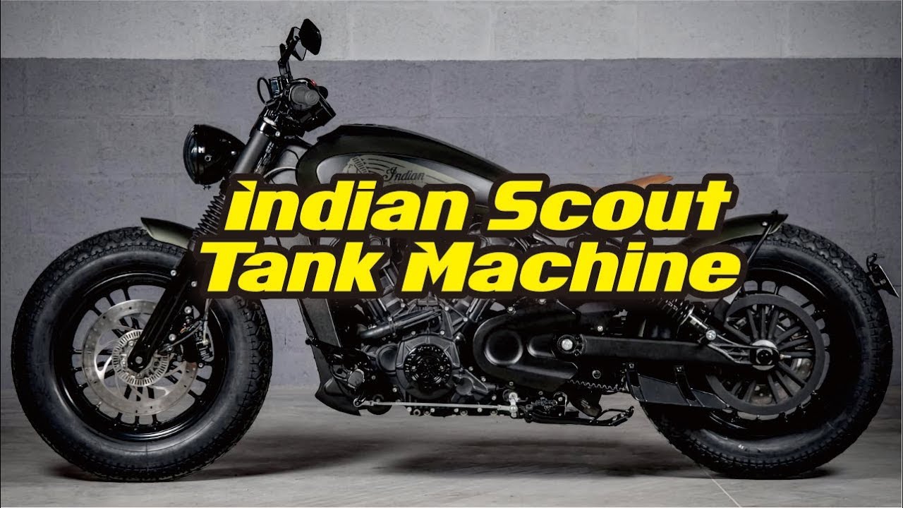 Custom INDIAN SCOUT ' Renegade ' by Tank Machine - YouTube