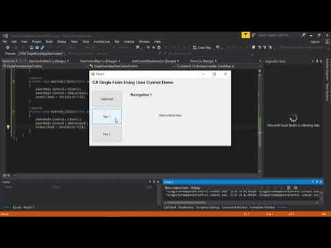 C# How to make a single form application using user control - simple ...