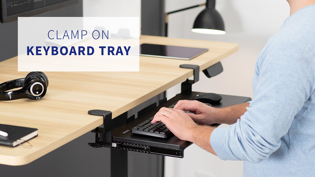 MOUNT KB05E Clamp-on Keyboard by VIVO - YouTube