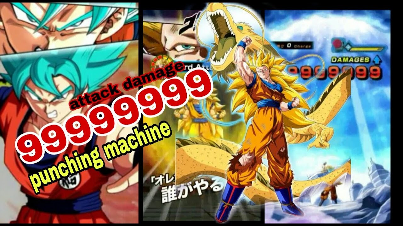 DBZ Legendary! Punching machine event Use item super Saiyan 3 Goku ...