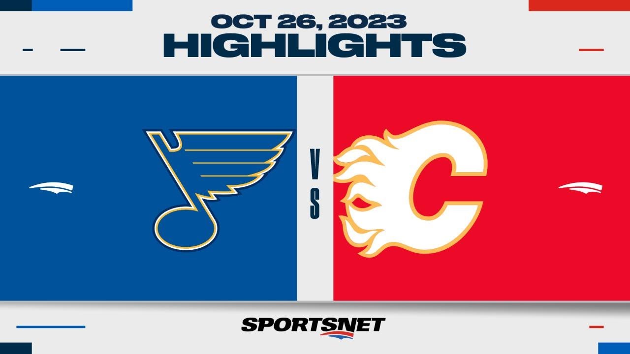 NHL Highlights | Blues vs. Flames - October 26, 2023 - YouTube