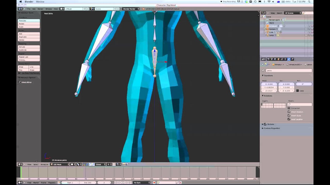 4BONES - Character Rigging Part 1 - Skeleton Setup - YouTube