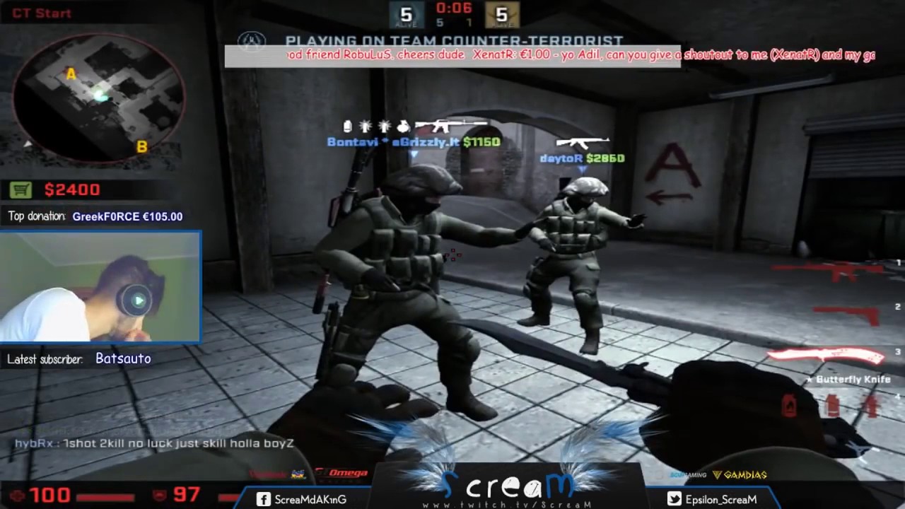 CS:GO ScreaM on Stream dust2 (2017,Feb.) - YouTube