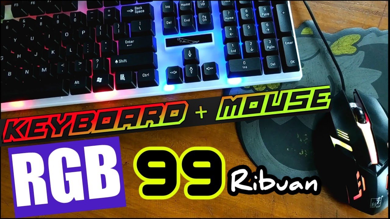 Paket Keyboard Dan Mouse RGB Murah Dibawah 100 Ribu - YouTube