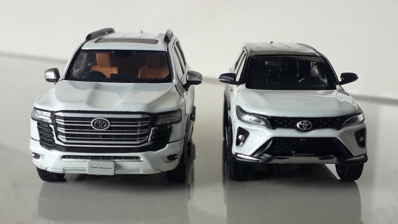 Toyota Fortuner and Toyota Land Cruiser 300 Diecast Miniature Scale ...