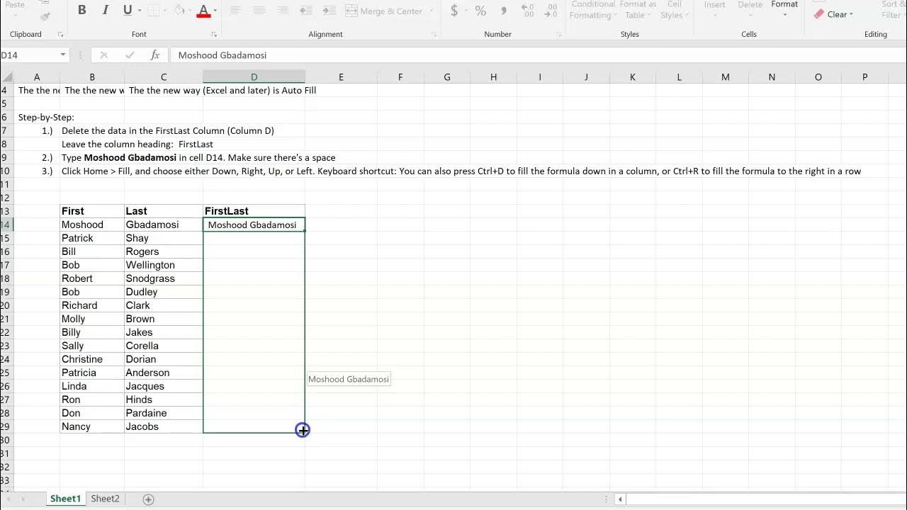 How to use AutoFill on excel - YouTube