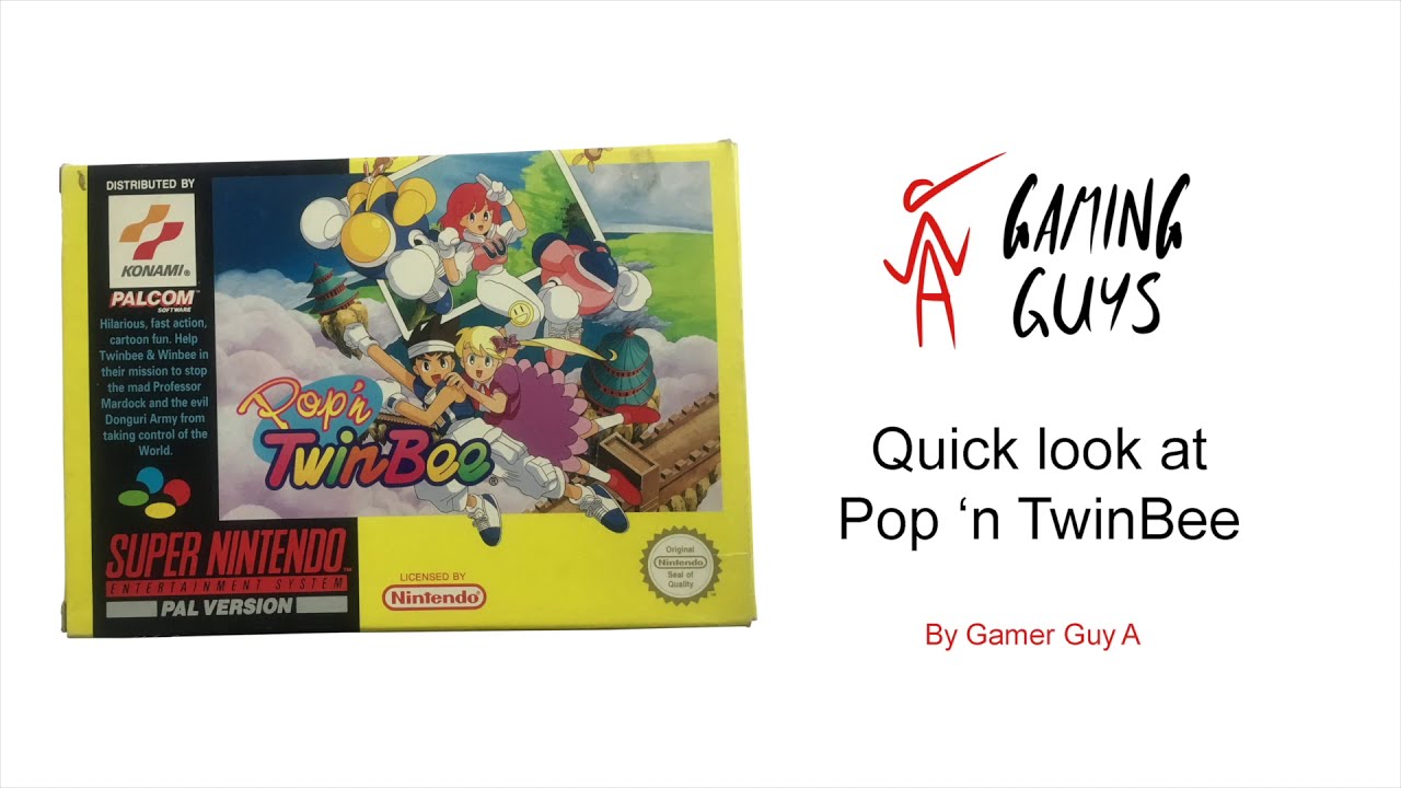A quick look at Pop 'n TwinBee on the Super Nintendo SNES - YouTube