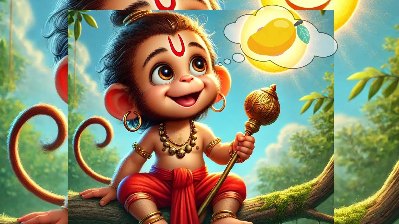 HANUMAN SUN🌞EATING STORY #SANATAN @hasrattinytales kids #cartoon#story# ...