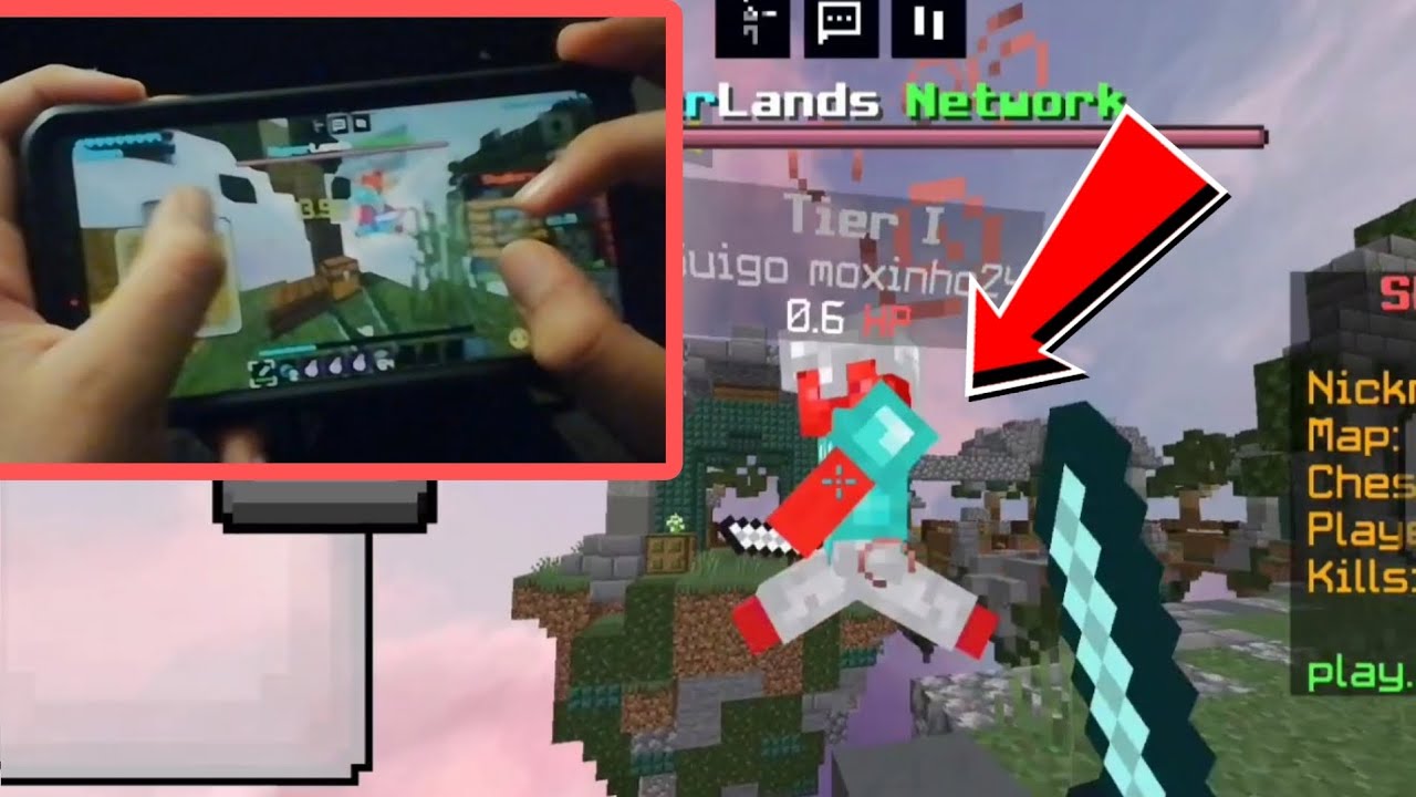 MCPE NEW Controls Handcam! (Hyperlands Skywars Handcam) - YouTube