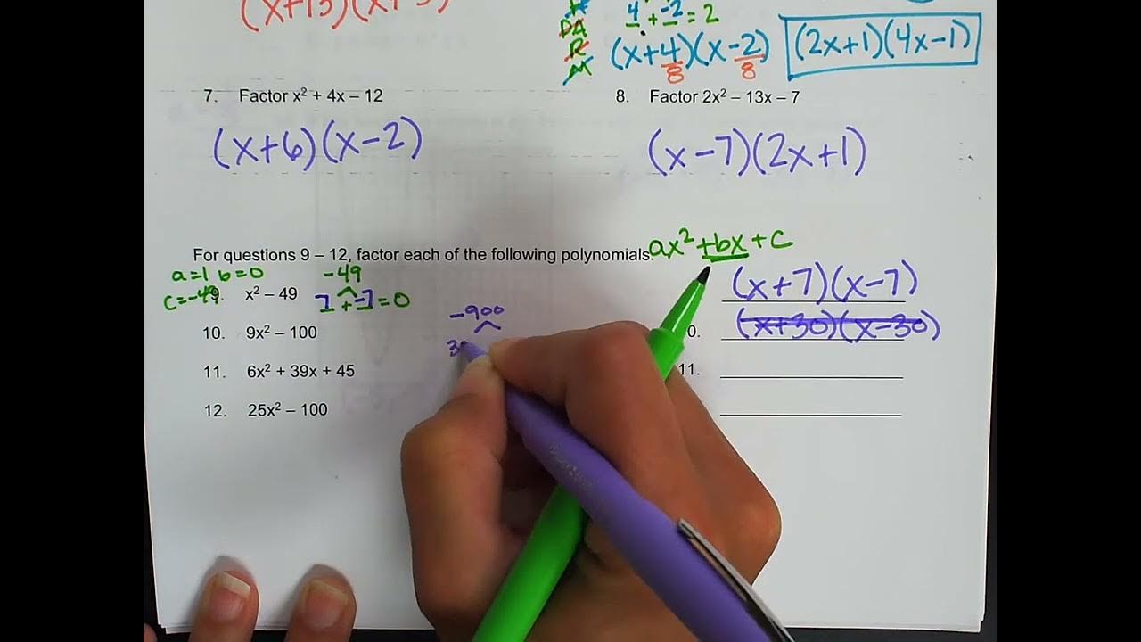 Quadratic Test Review - YouTube