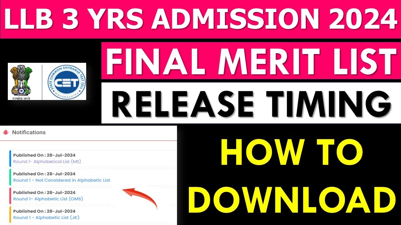 LLB (3 Yrs) How to Check Final Merit List 2024 | How to Download Final ...