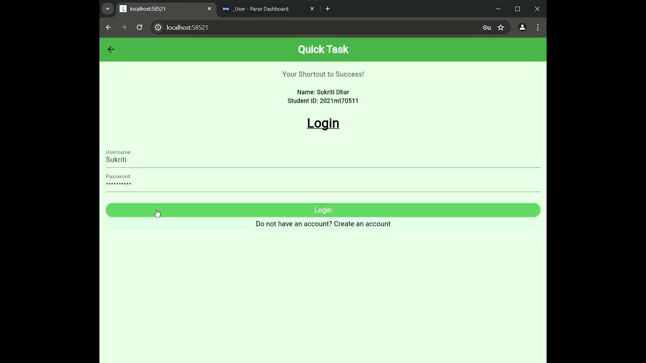 CPAD Assignment Flutter Application (QuickTask) - YouTube