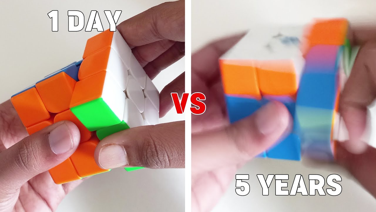 1 DAY OF CUBING VS 5 YEARS OF CUBING! (Reupload) - YouTube