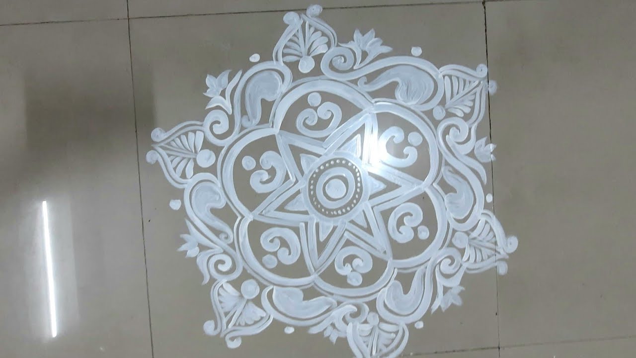 Round alpona design for Buddha purnima#alpona#alpana design#rangali ...