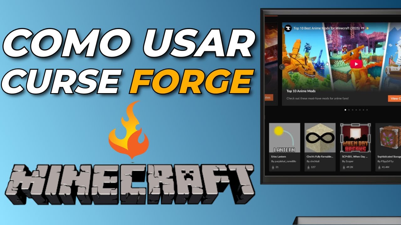 COMO USAR O CURSE FORGE no MINECRAFT - ATUALIZADO 2025 - YouTube