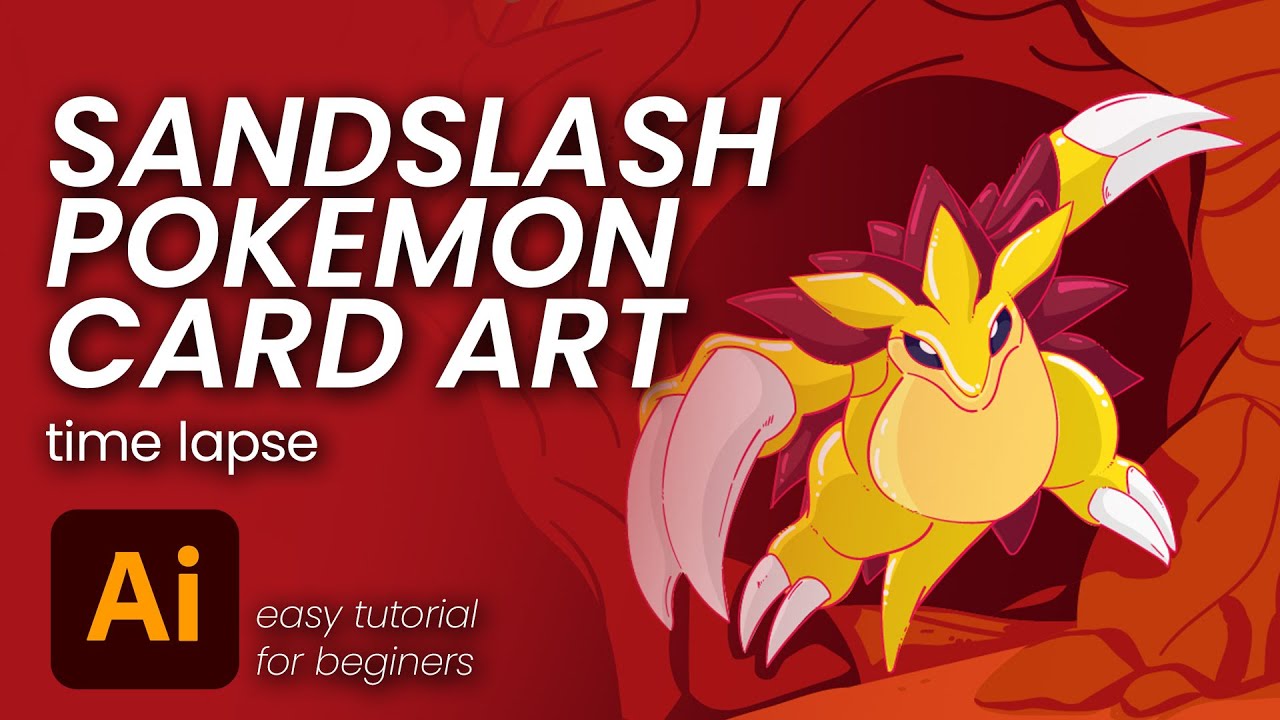 How to illustrate Pokemon Sandslash | illustration tutorial |Adobe ...