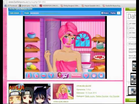 Barbie Pijama Makyajı Oyunu -Barbioyunu.us