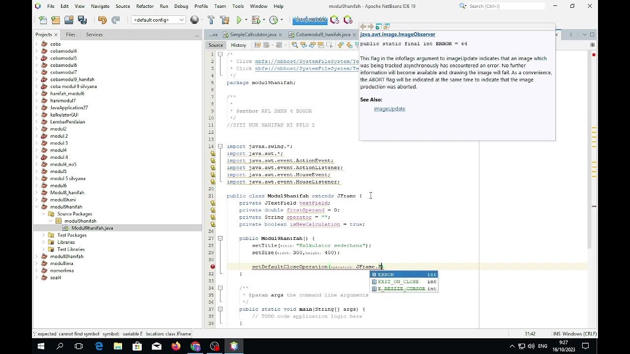 PRAKTIKUM MODUL 9 - EVENT HANDLING - YouTube
