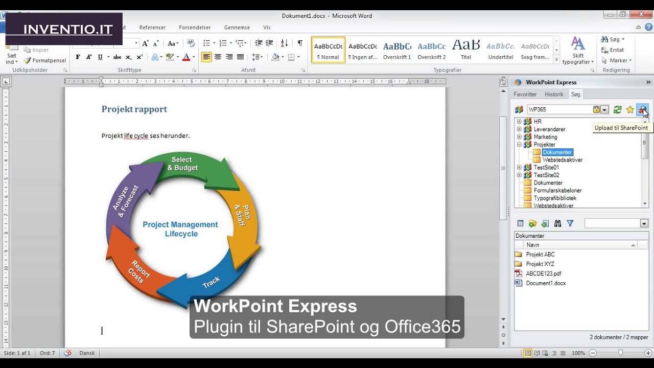 WorkPoint Express - Gem Word dokument på SharePoint - YouTube