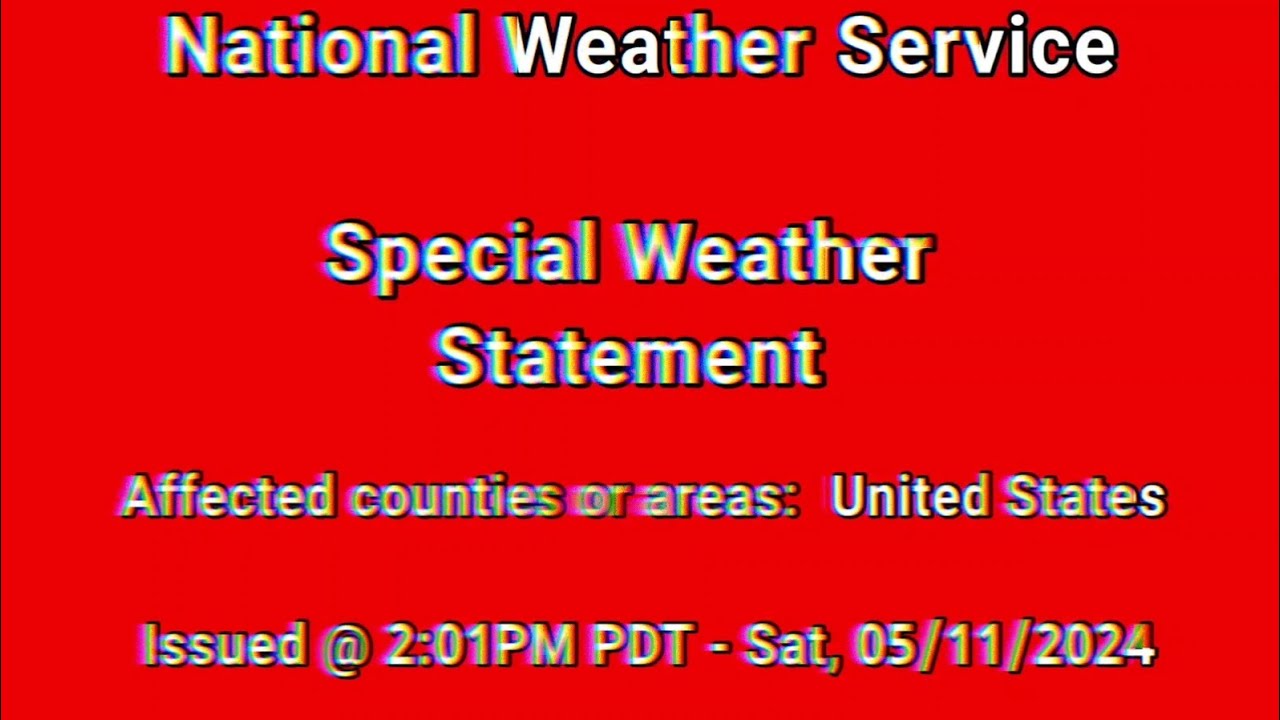 Weather Alert re-enactment; Special Weather Statement for "RARE ...
