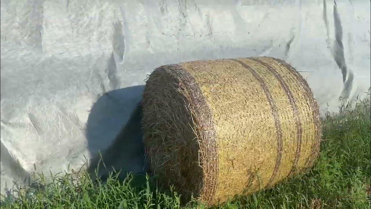 Краткосрочное накрытие скирд соломы и сена. Укрывной флис для сена ...