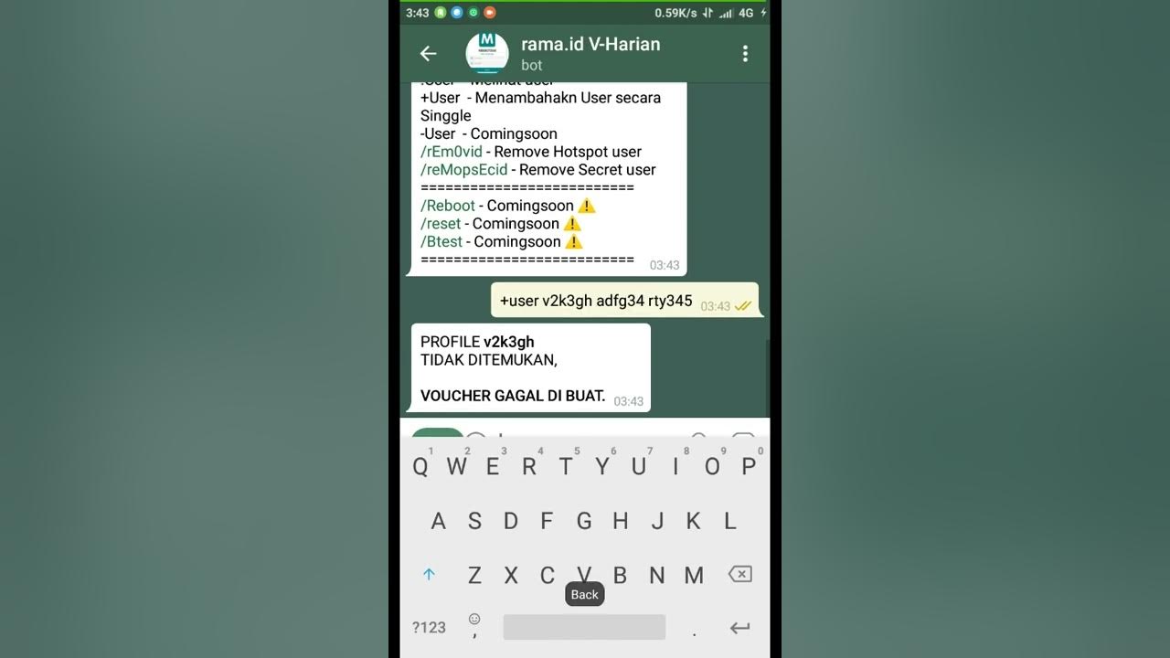 Bot Telegram Voucher digabung dengan Mikrotik Monitoring - YouTube