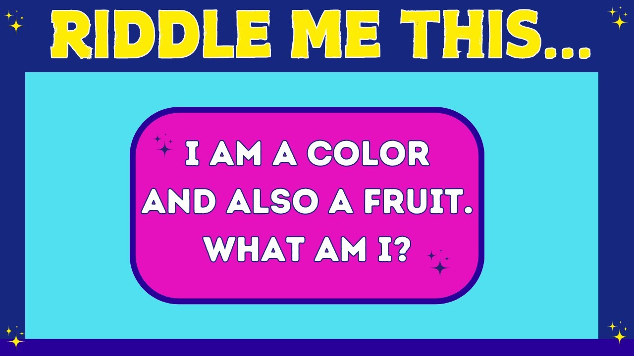 Riddle Me This...Can you solve 10 easy riddles? - YouTube