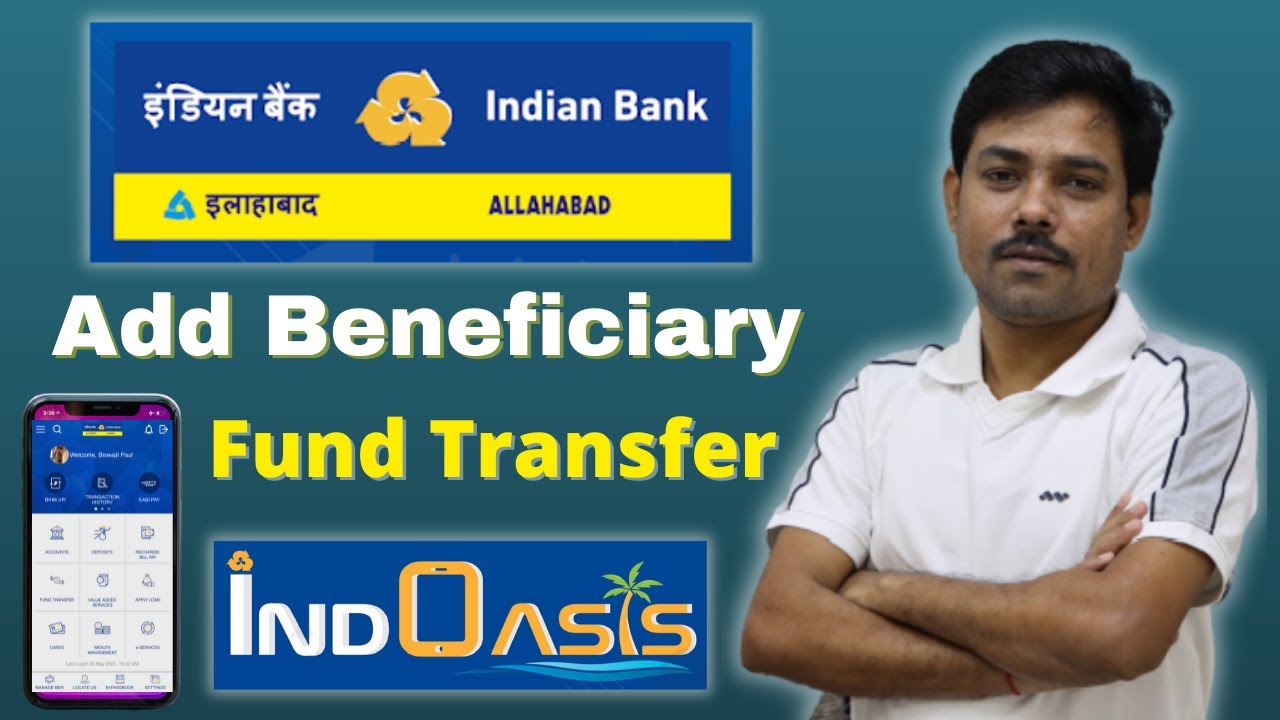 Indian Bank And Allahabad Bank Add benificery fund transfer - YouTube