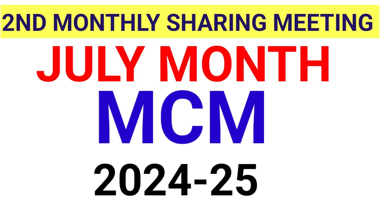 2ND MONTHLY SHARING MEETING || JULY MCM || MONTHLY CLUSTER LEVEL ...