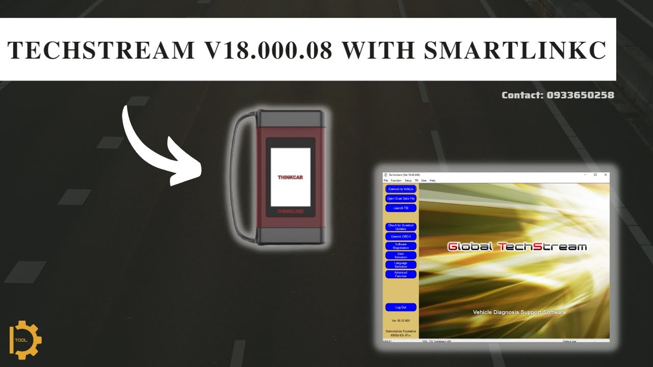 Techstream v18.000.08 use with Smartlink C | Dtools - YouTube